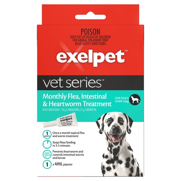 Exelpet™ Vet Series™ Flea, Intestinal & Heartworm Treatment for Large Dogs