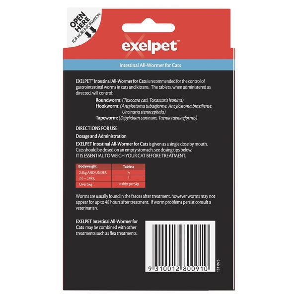 Exelpet™ Intestinal All-Wormer for All Cats